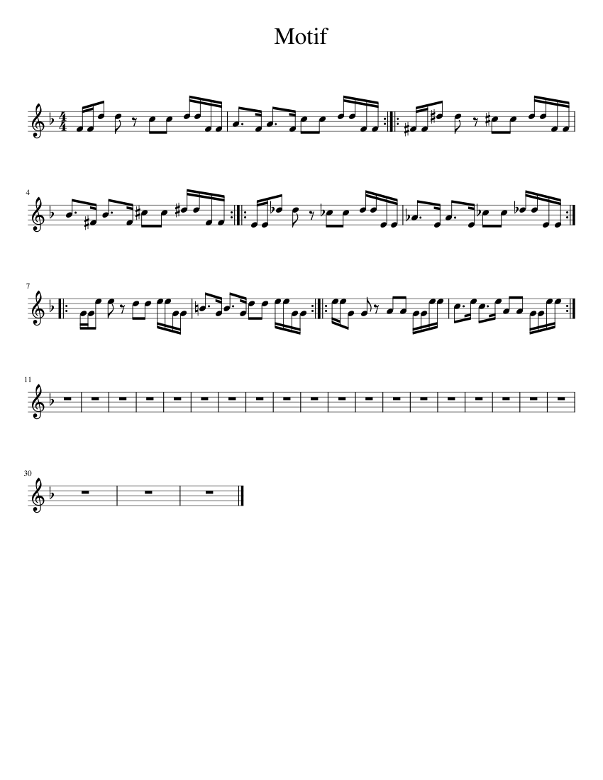 Motif v.2 Sheet music for Piano (Solo) Easy | Musescore.com