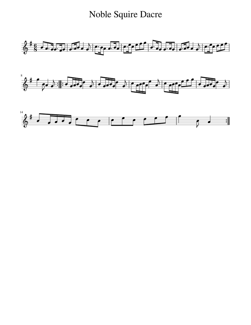 Noble Squire Dacre Sheet music for Piano (Solo) Easy | Musescore.com