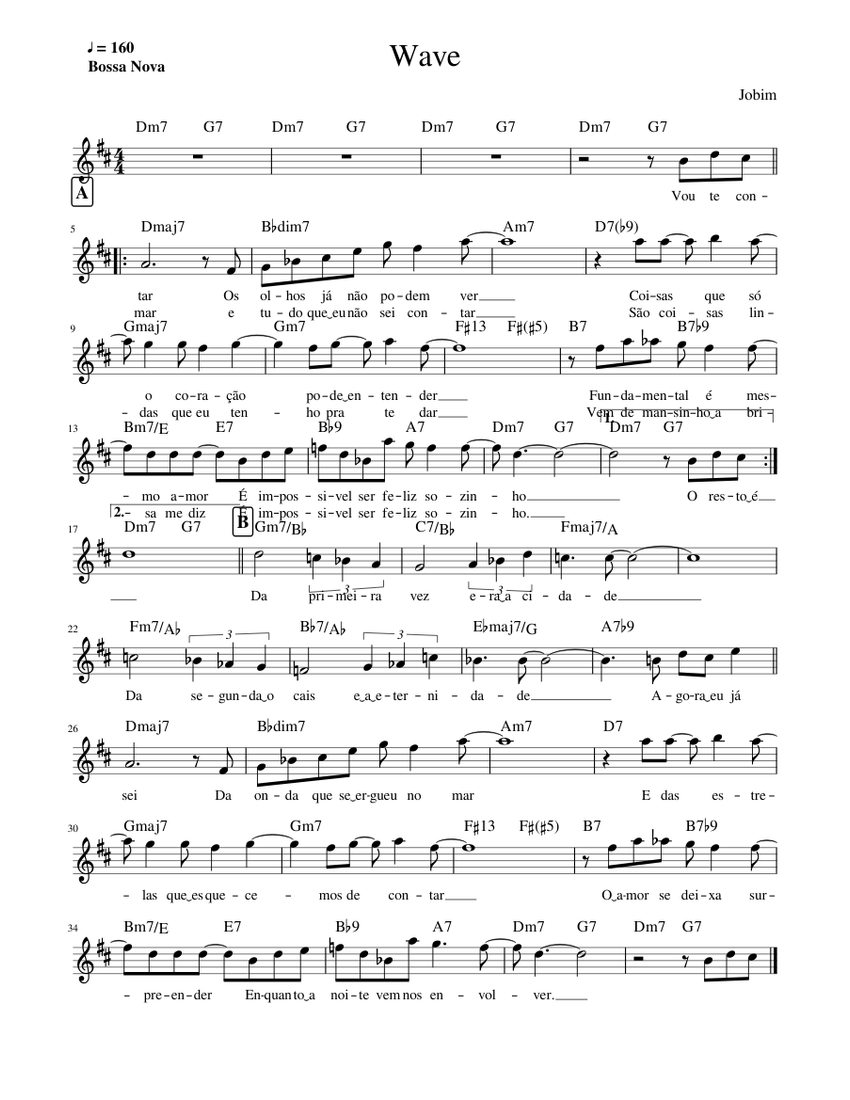 Wave Sheet music for Piano (Solo) Easy | Musescore.com