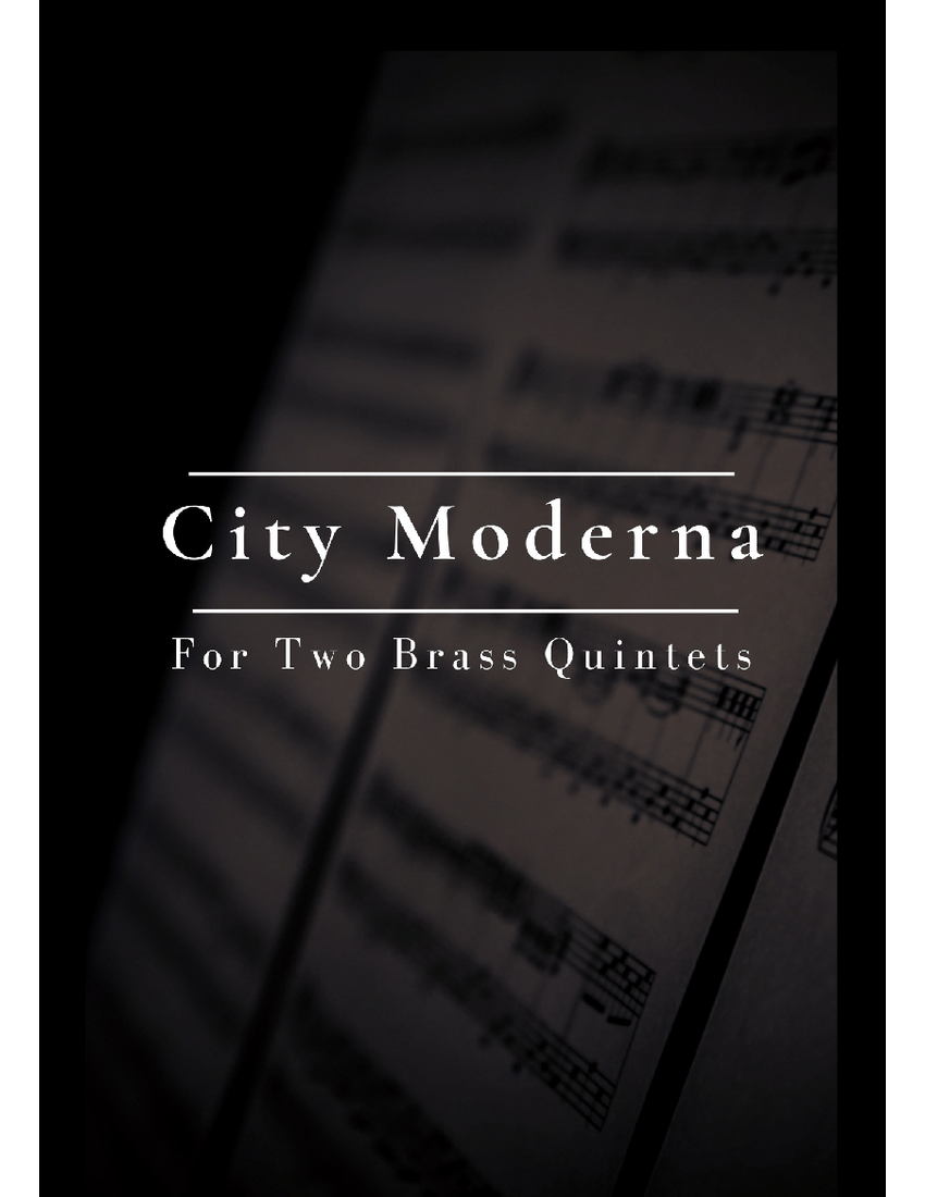 City Moderna - For Two Brass Quintets | PUBLISHED! - piano tutorial