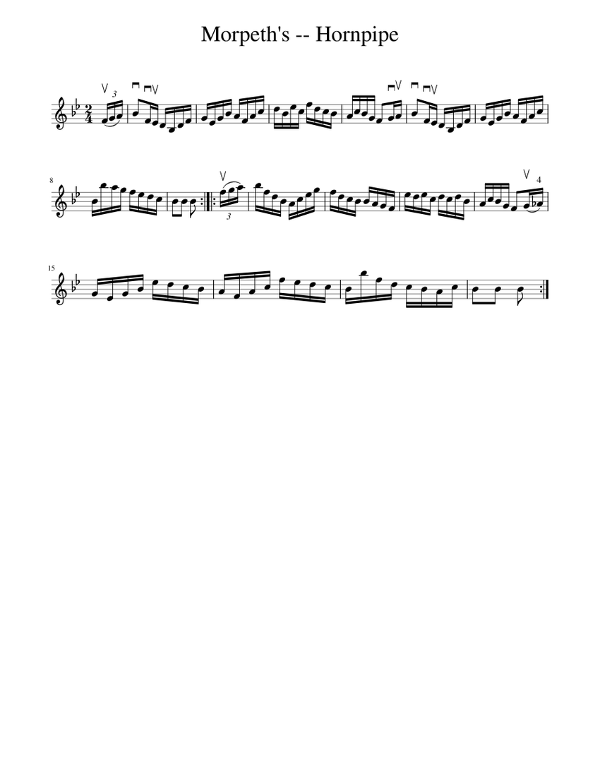 Morpeth's -- Hornpipe Sheet music for Piano (Solo) | Musescore.com