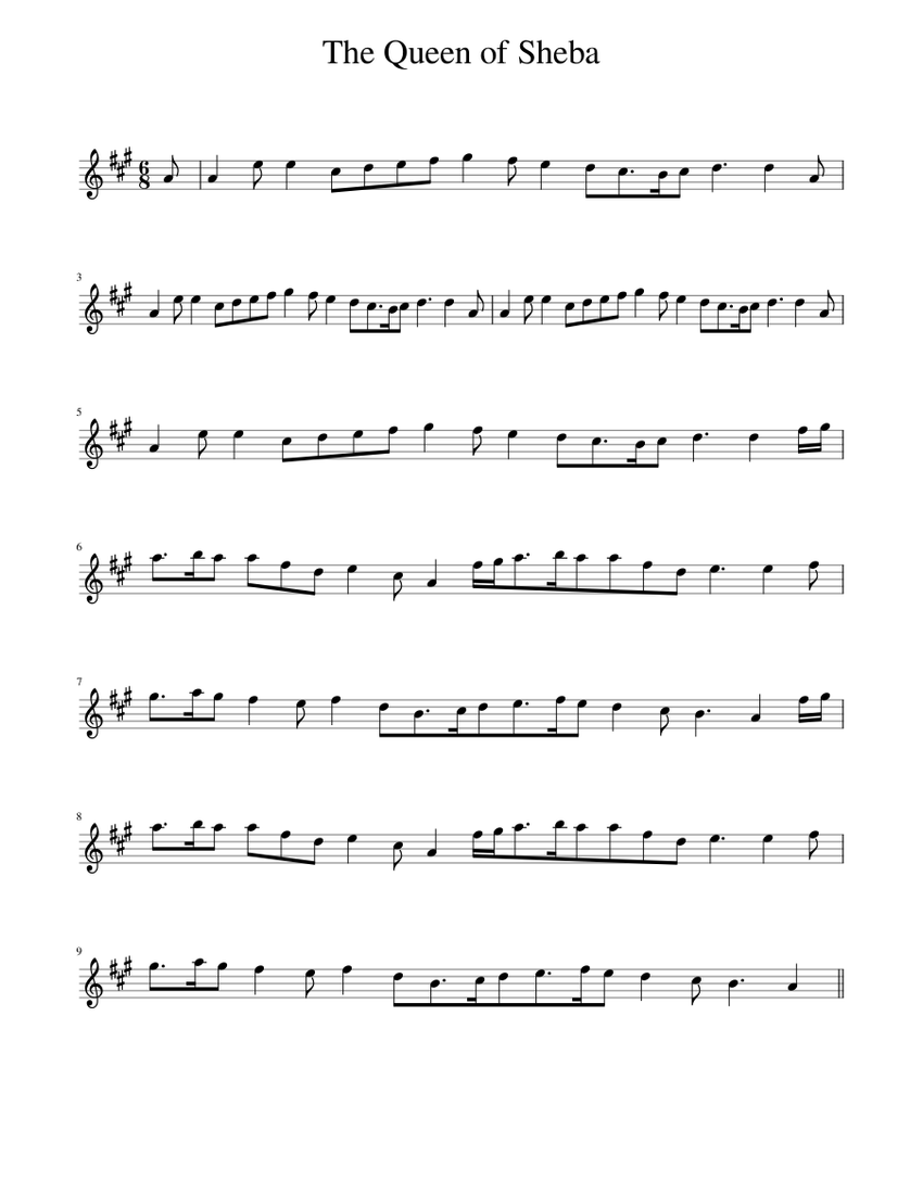 The Queen of Sheba Sheet music for Piano (Solo) Easy | Musescore.com