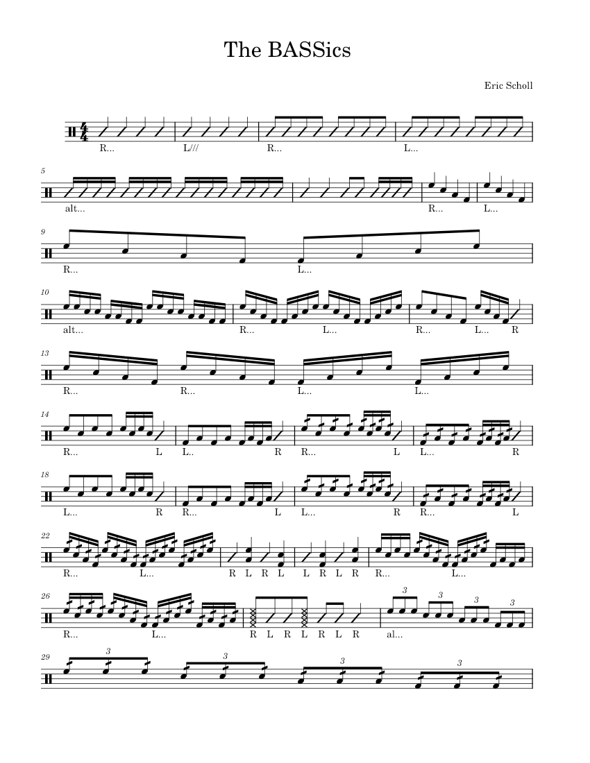 The BASSics Sheet music for Bass drum (Marching Band) | Musescore.com