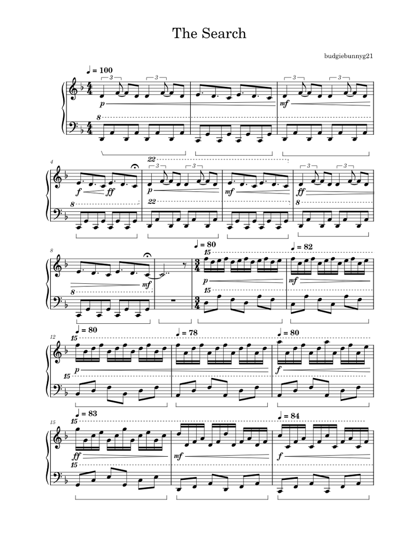 The Search Sheet music for Piano (Solo) | Musescore.com