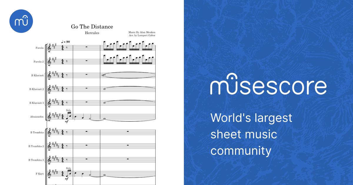 Go The Distance – Alan Menken Sheet Music for Trombone, Flute ...