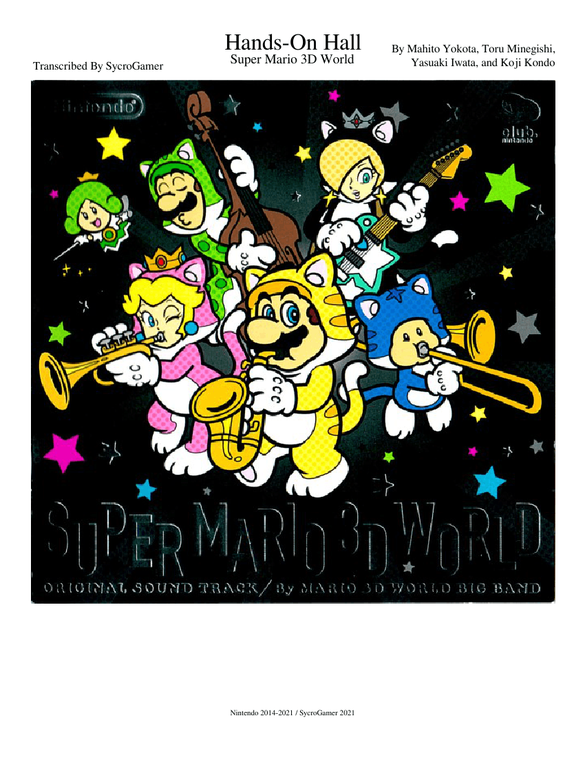 Hands-On Hall - Super Mario 3D World Sheet music for Piano, Soprano ...