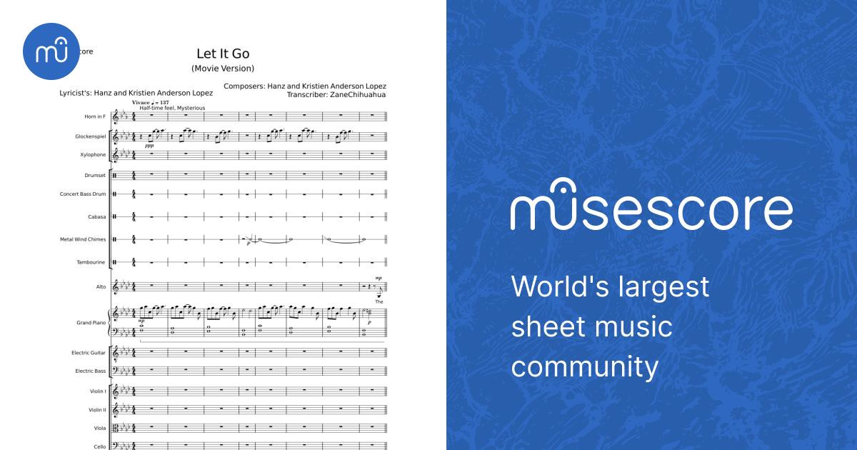 Let It Go – Hanz;Kristien Anderson Lopez Sheet music for Piano, French ...