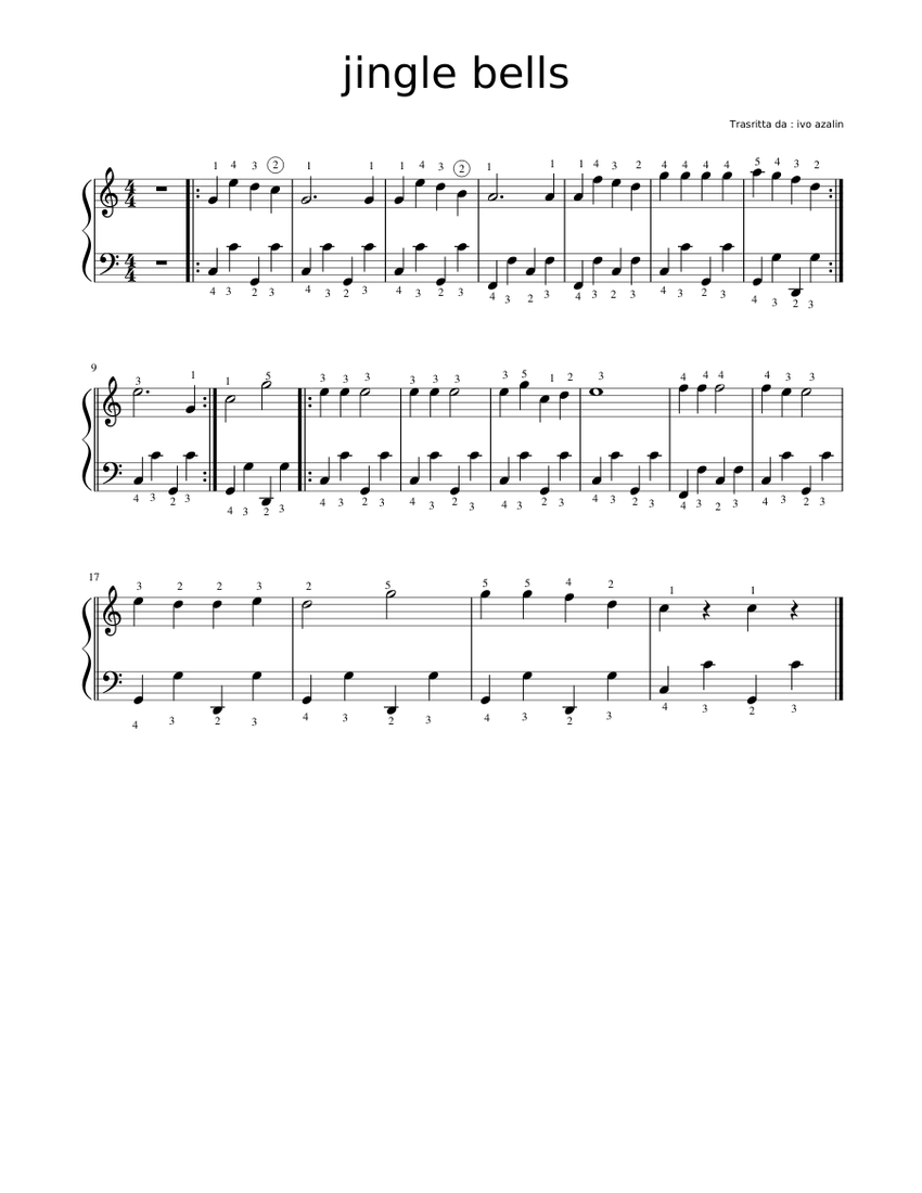 jingle bells Sheet Music for Accordion (Solo) | MuseScore.com
