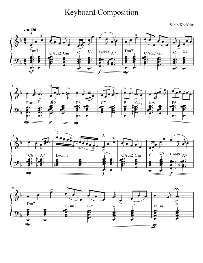 Keyboard Composition Sheet music for Piano (Solo) Easy | Musescore.com