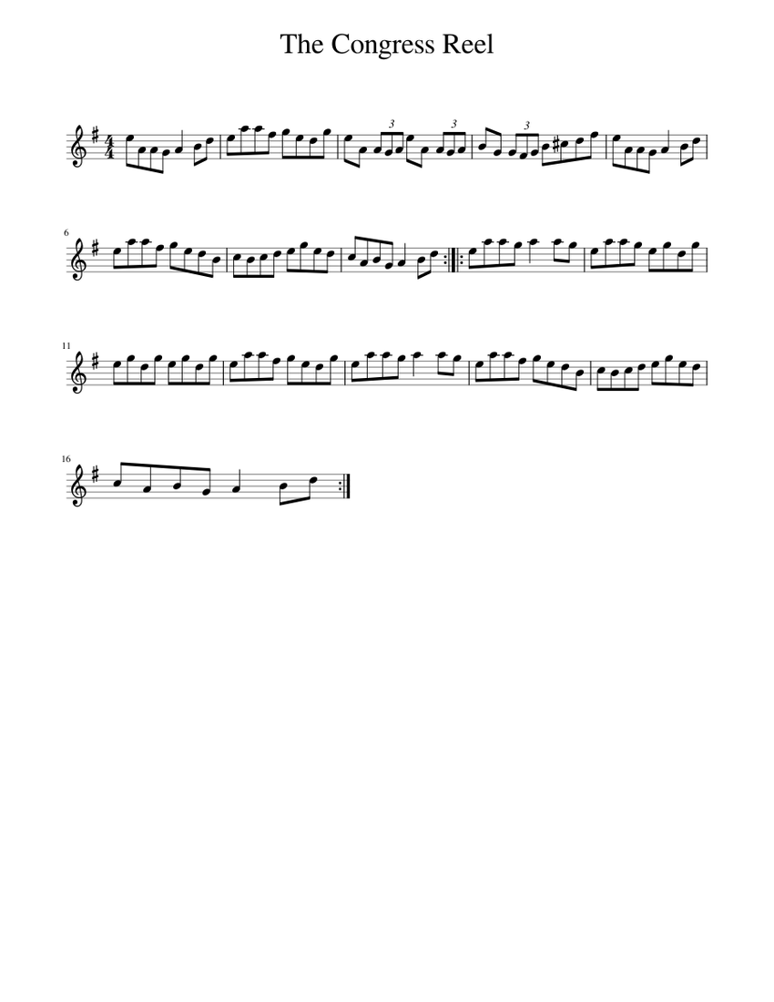 The Congress Reel Sheet music for Piano (Solo) Easy | Musescore.com