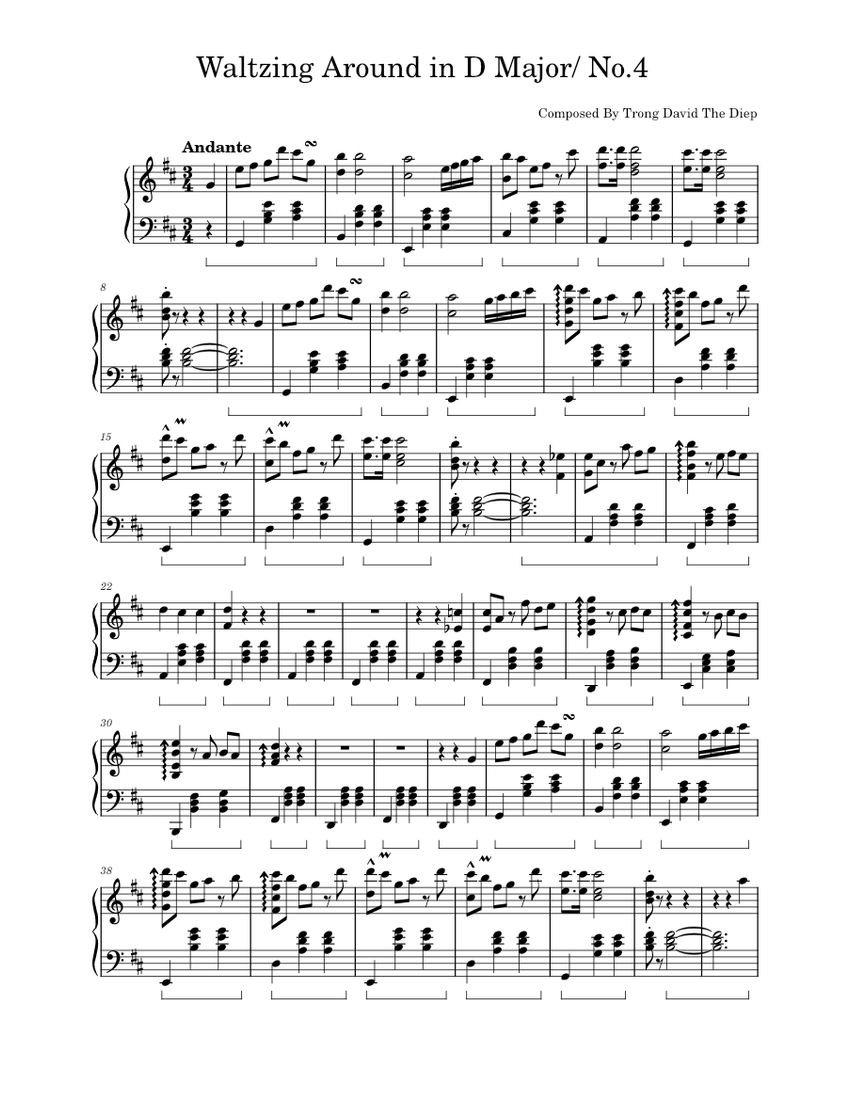 Waltzing Around D Major/ No.4 Sheet music for Piano (Solo) | Musescore.com Waltzing Around D Major/ No.4 Sheet music for Piano (Solo) | Musescore.com