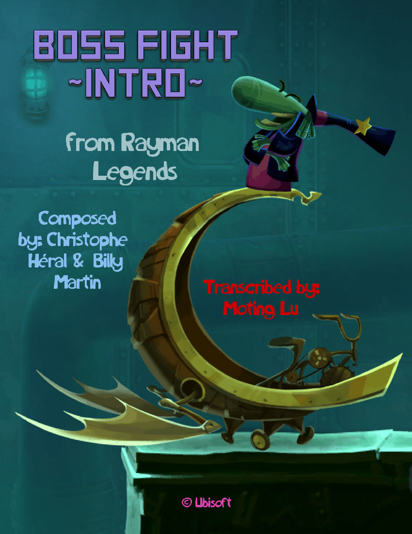 Boss Fight ~Intro~ – Rayman Legends Sheet music for Timpani, Guitar ...