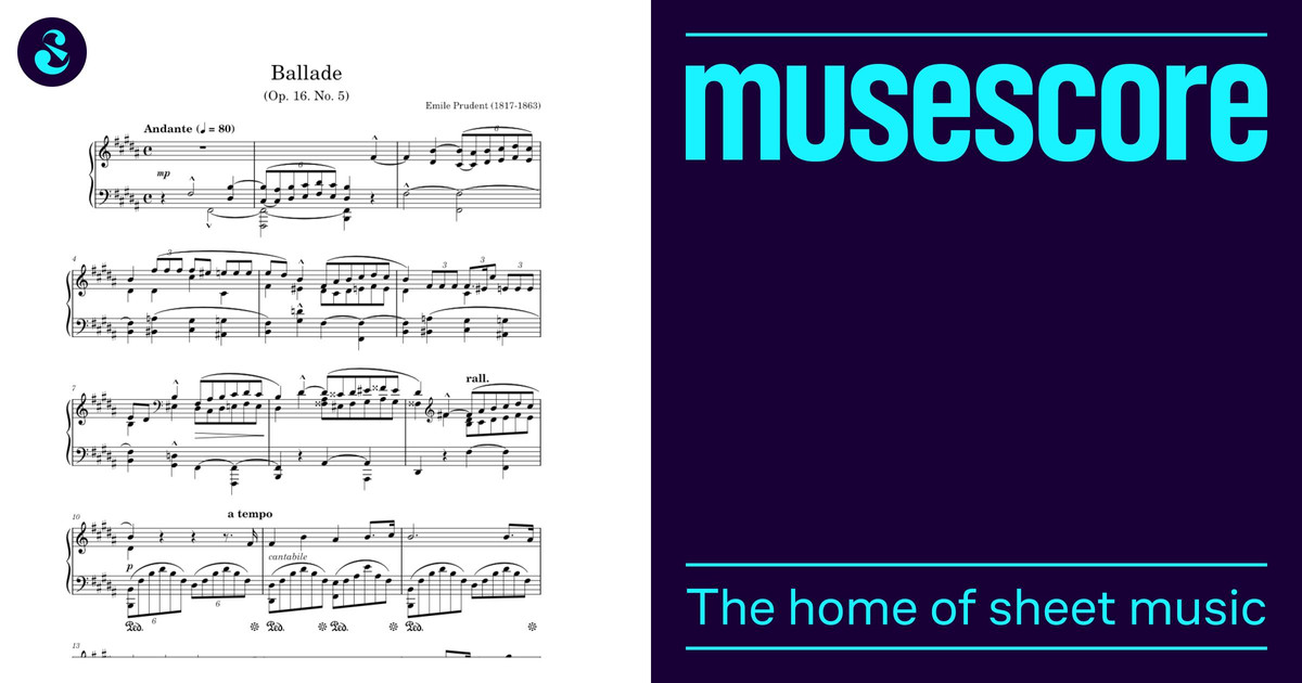 Ballade - Emile Prudent Sheet Music for Piano (Solo) | MuseScore.com