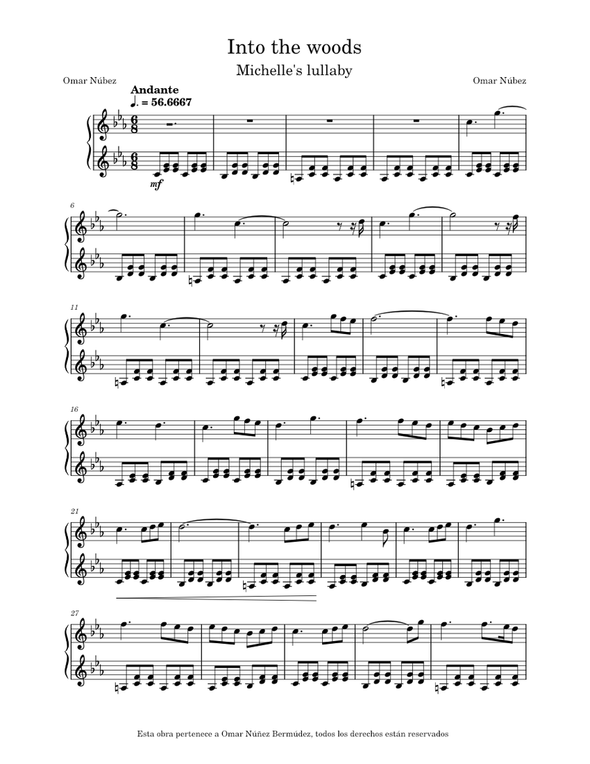 Into the woods Sheet Music for Piano (Solo) easy | MuseScore.com