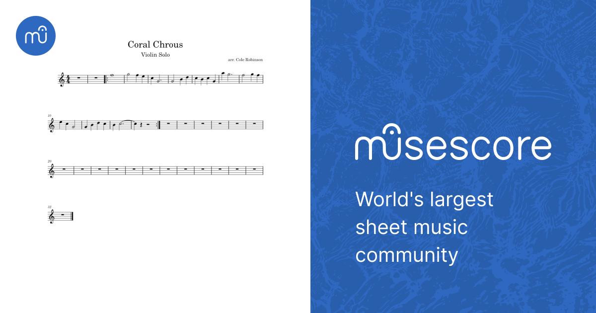 Coral Chorus From Fortnite Sheet Music for Violin (Solo) | MuseScore.com