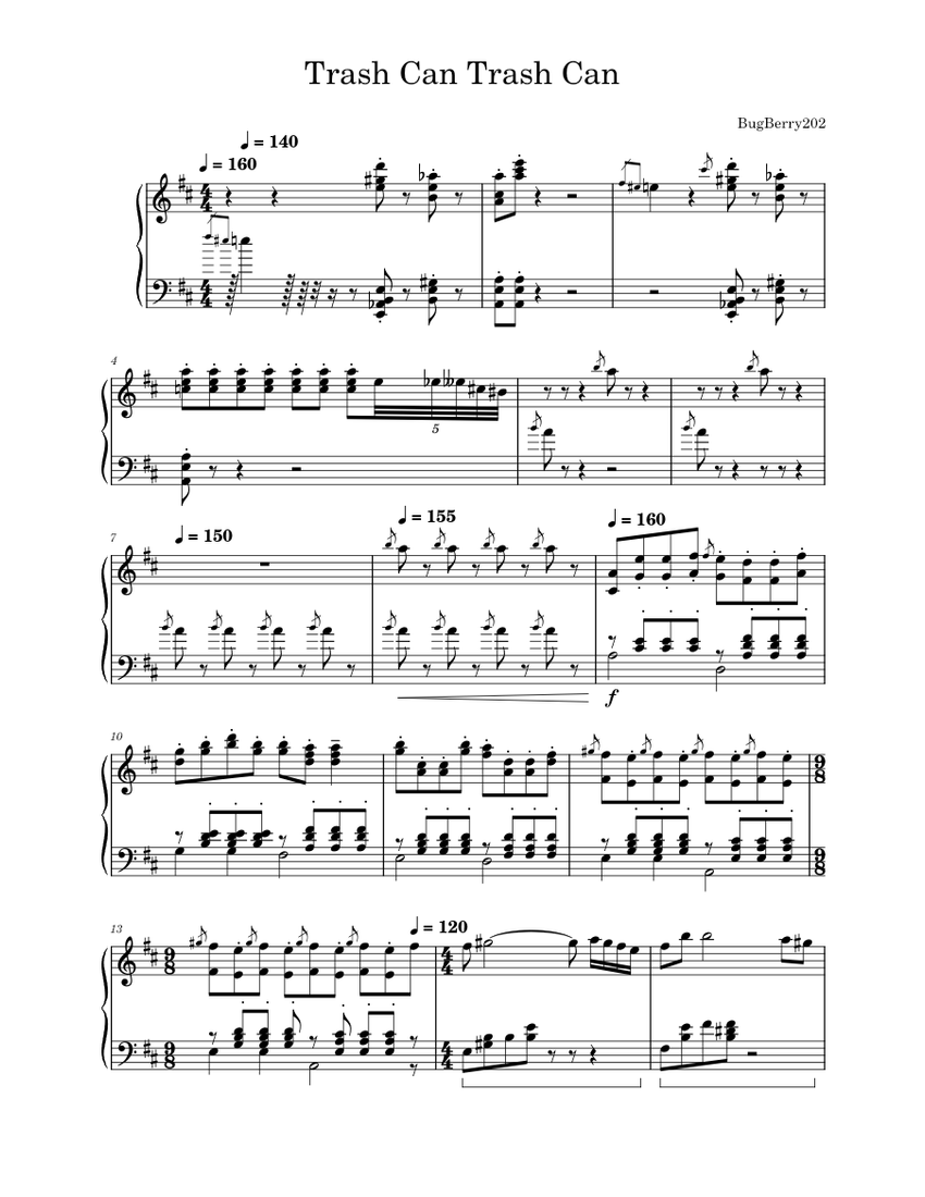 Can-Can – Jacques Offenbach Trash_Can_Trash_Can Sheet music for Piano ...
