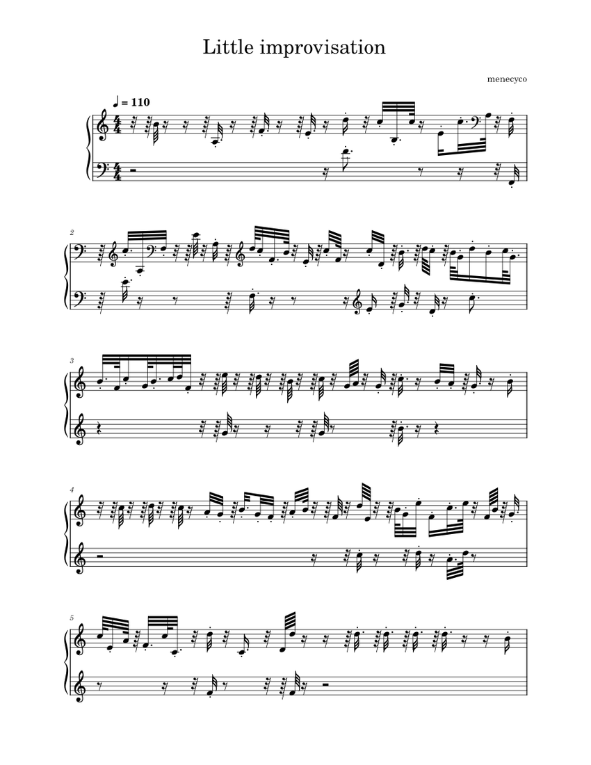 Little improvisation Sheet music for Piano (Solo) | Musescore.com