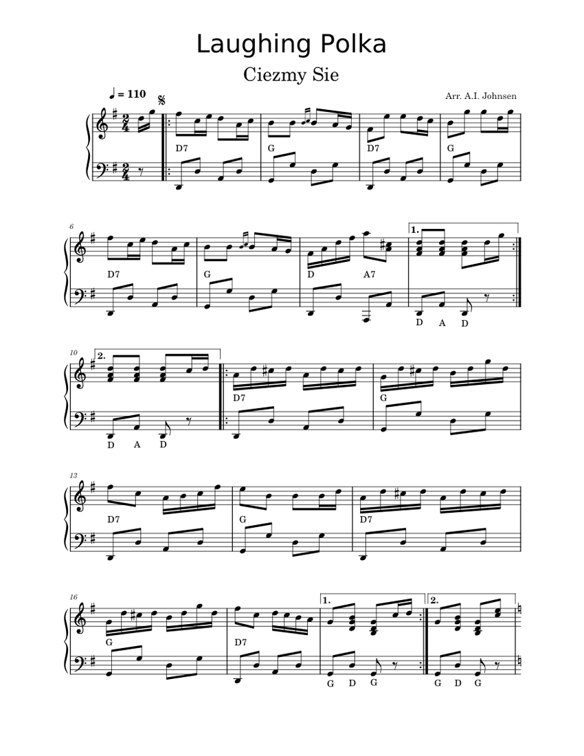 Laughing Polka - piano tutorial