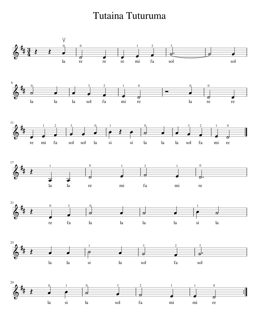 Tutaina – Villancicos - piano tutorial