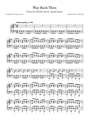 Play Official version of Squid Game - Way Back Then Sheet Music by Jung ...