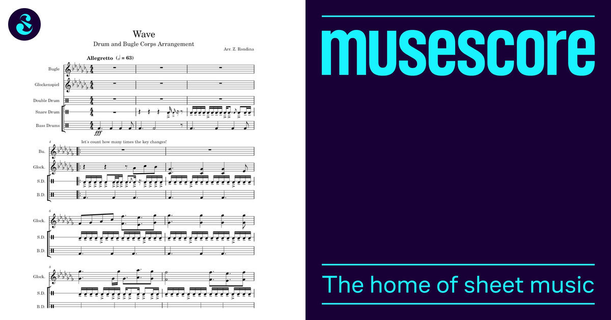 Wave Sheet music for Tuba, Glockenspiel, Drum group, Trumpet other ...