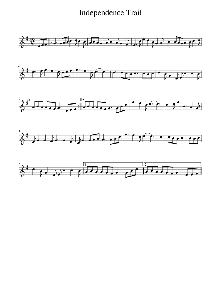 Independence Trail Sheet Music for Piano (Solo) easy | MuseScore.com