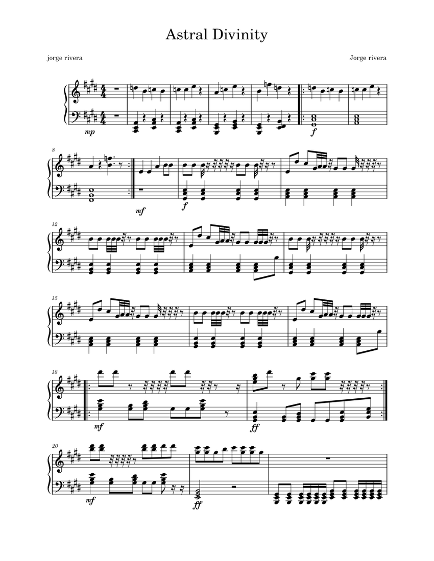 Astral Divinity Sheet music for Piano (Solo) | Musescore.com