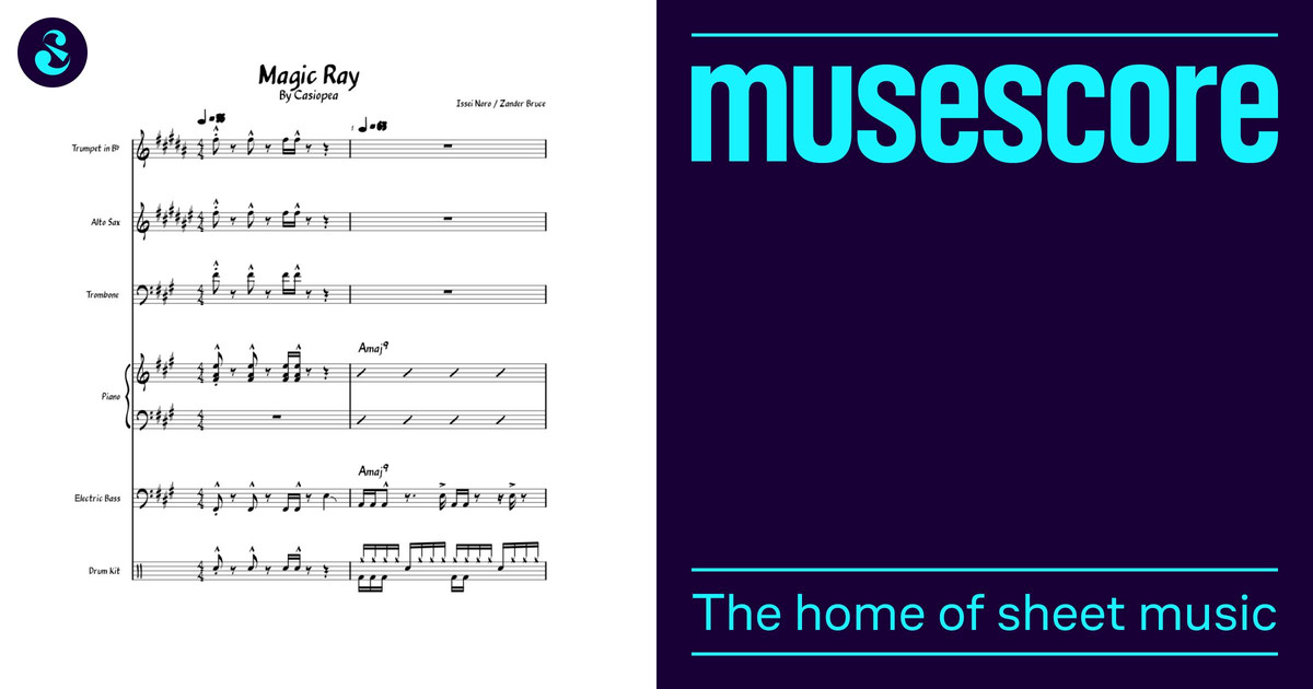 Magic Ray Sheet music for Piano, Trombone, Saxophone alto, Bass guitar ...