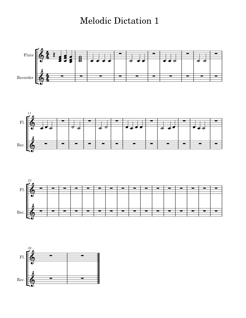Melodic Dictation 1 - piano tutorial
