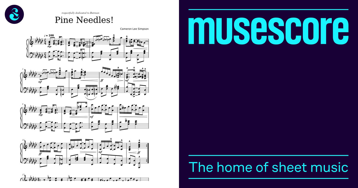Pine Needles! Sheet Music for Piano (Solo) | MuseScore.com