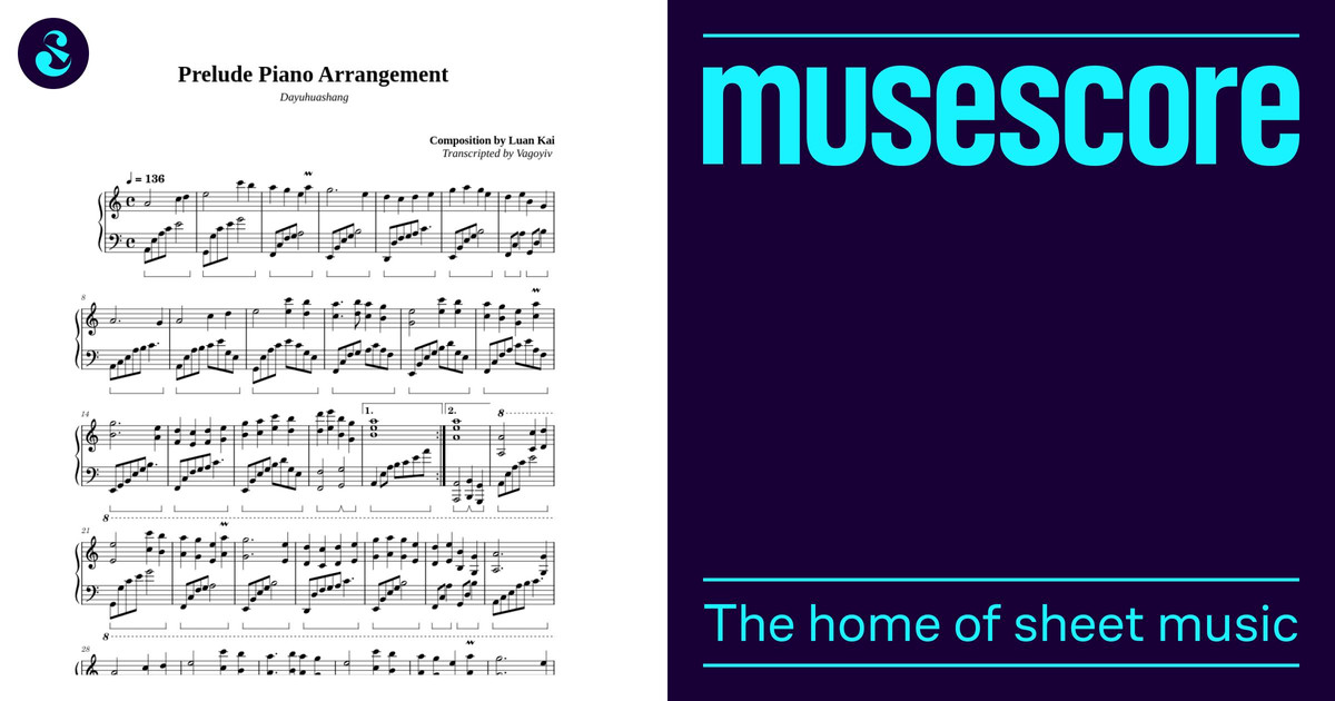 Prelude(Dayuhuashang) Piano Arrangement– Luan Kai Sheet music for Piano ...