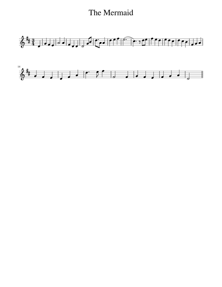 The Mermaid Sheet music for Piano (Solo) | Musescore.com