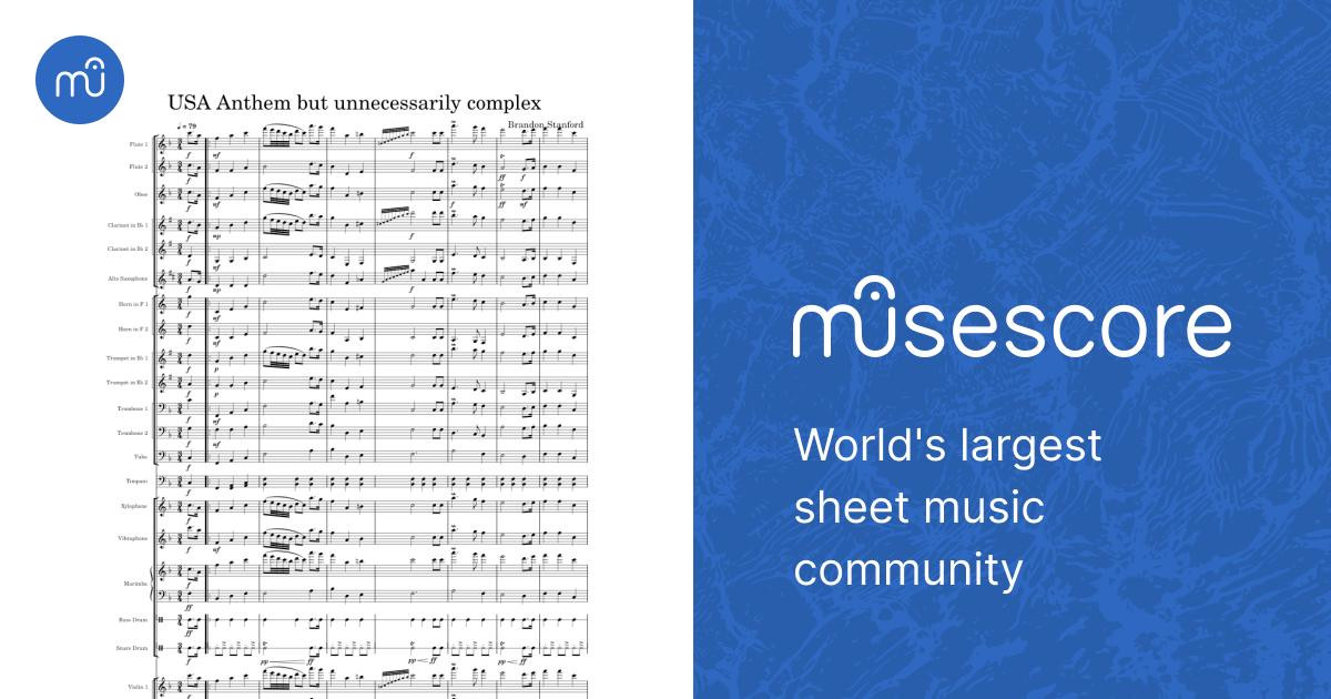 USA Anthem but unnecessarily complex Sheet music for Trombone, Tuba ...