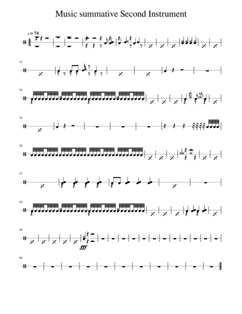 Music_summative_Second_Instrument Sheet music for Conga (Solo ...