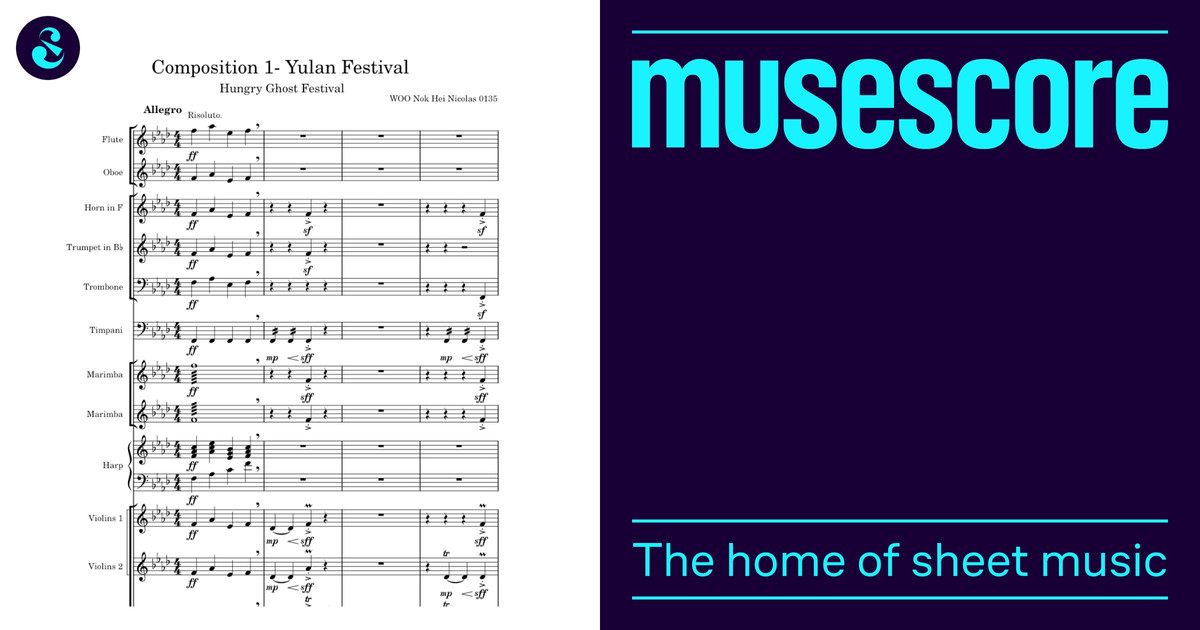 yulan 2 c1 – nicolaswoo16 Sheet Music for Trombone, Flute, Oboe, French ...