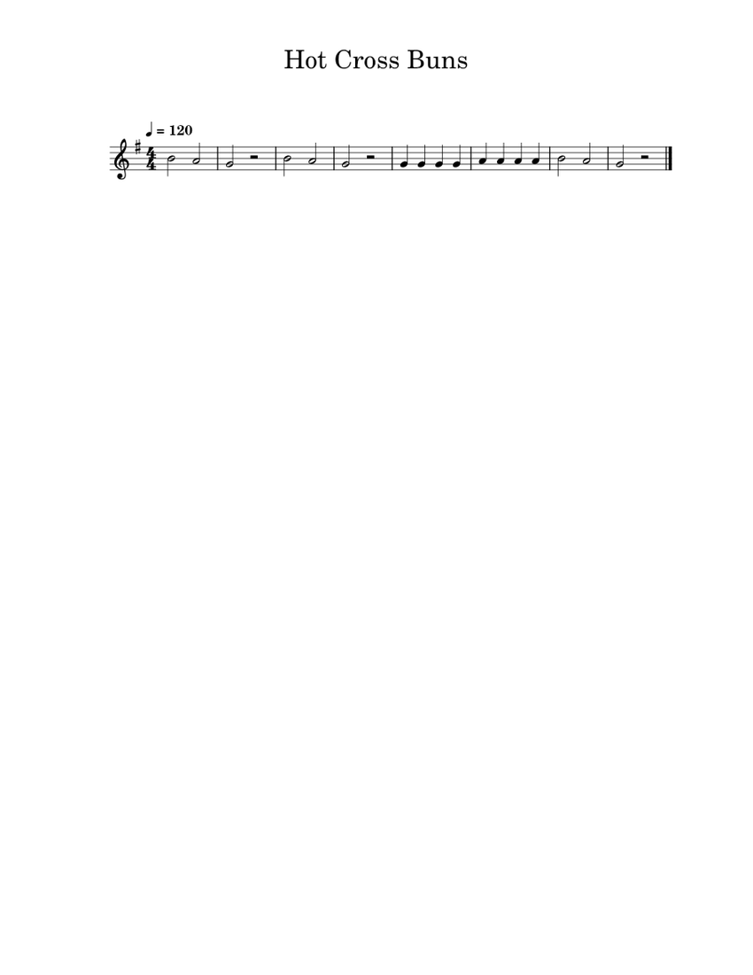 Hot Cross Buns – England Folk Song Hot Cross Buns Sheet music for Piano ...
