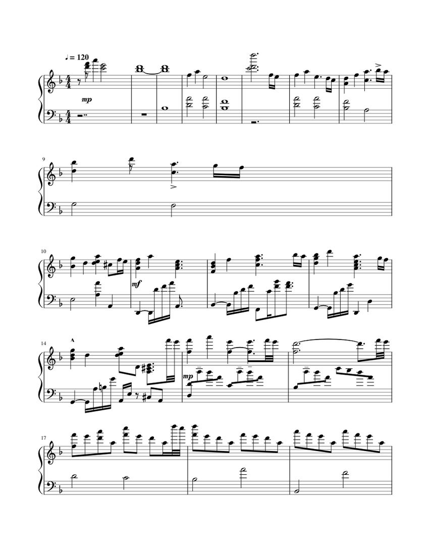 Kamado Tanjiro No Uta - Kimetsu no Yaiba/Demon Slayer Ep 19 OST/ED | Piano Sheet music for Piano ...