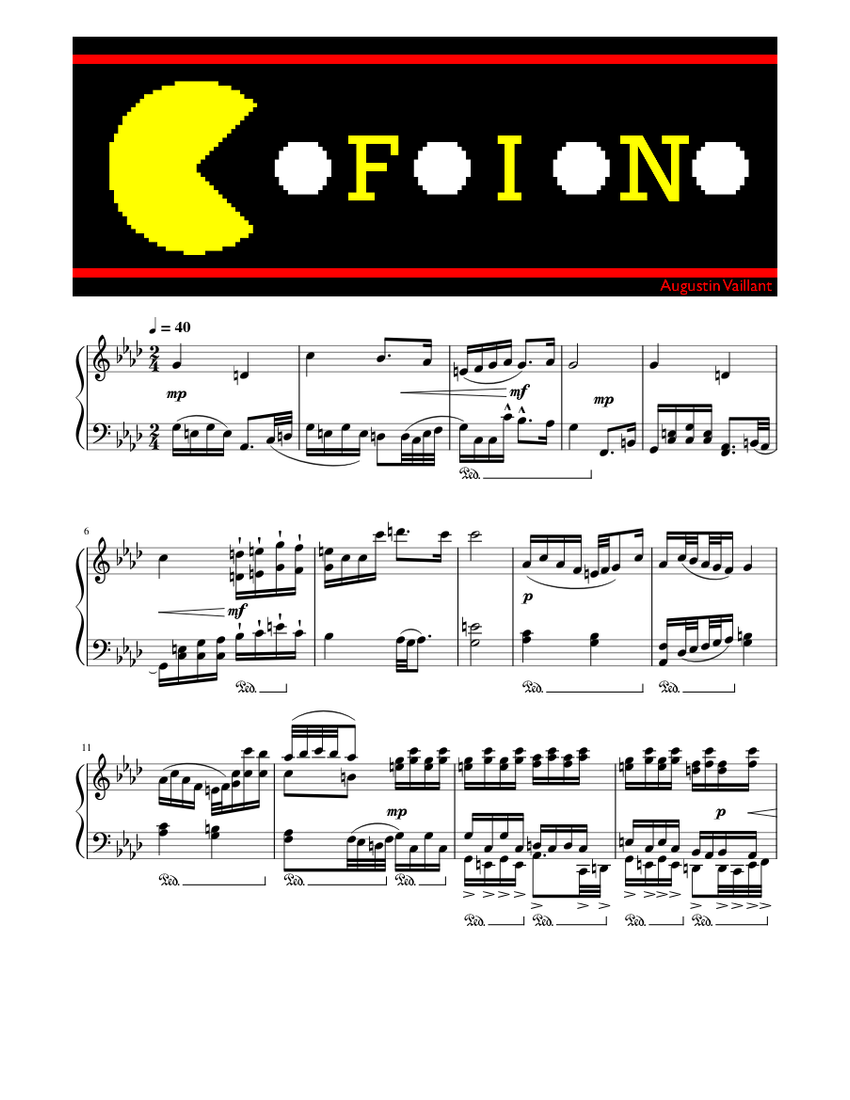 Fin Sheet Music for Piano (Solo) | MuseScore.com