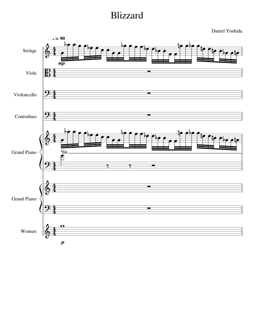Blizzard Sheet music for Piano, Female, Contrabass, Viola & more ...