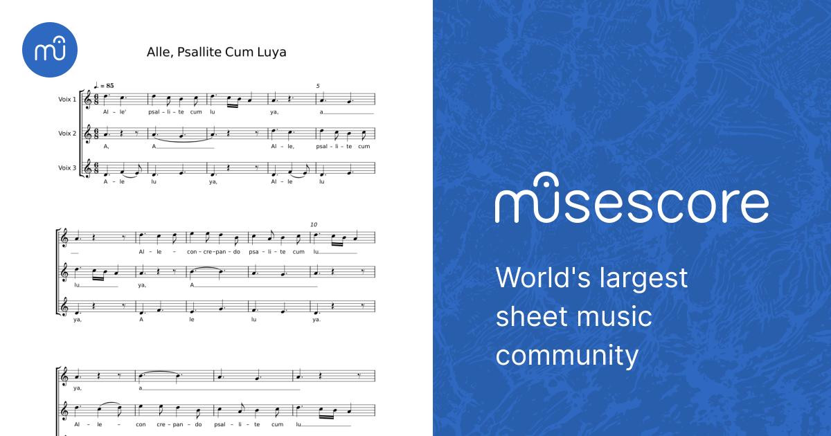 Alle, Psallite Cum Luya Sheet music for Piano (Mixed Trio) | Musescore.com