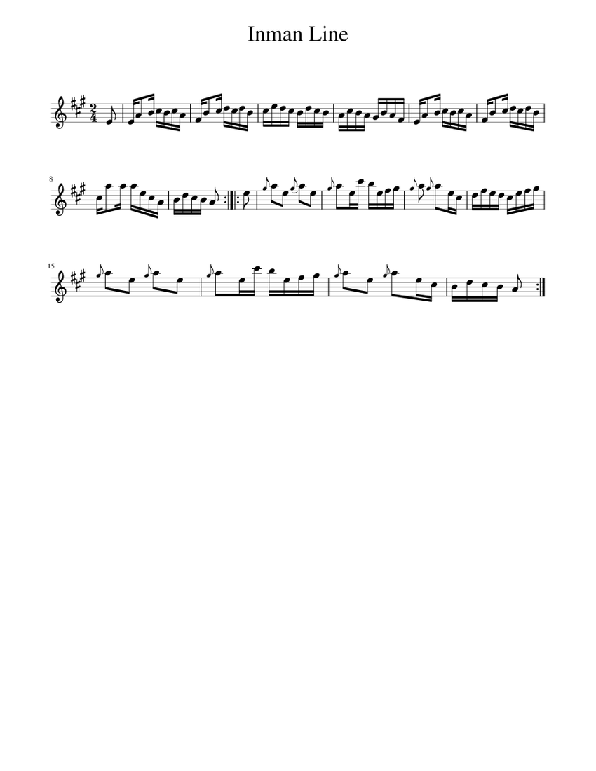 Inman Line Sheet music for Piano (Solo) | Musescore.com