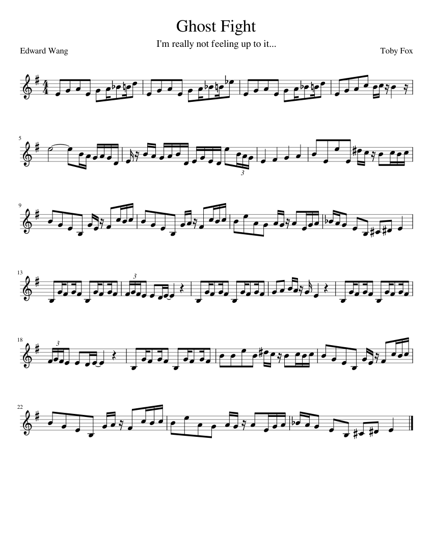 Ghost Fight Sheet Music for Saxophone alto (Solo) | MuseScore.com