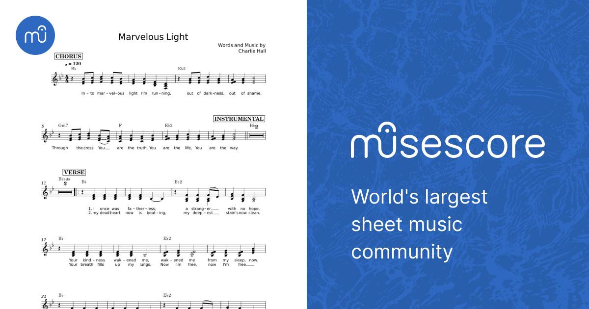 Marvelous light - Charlie Hall Sheet Music with Chords for Synthesizer ...