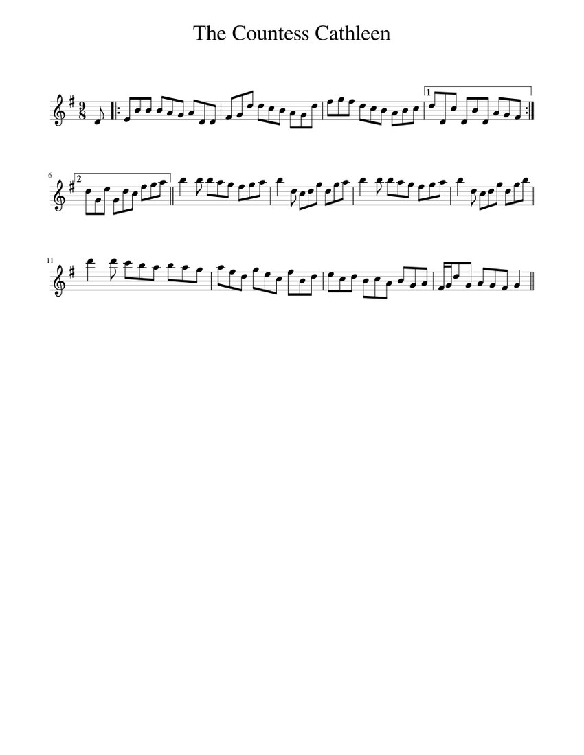 The Countess Cathleen Sheet Music for Piano (Solo) Easy | MuseScore.com