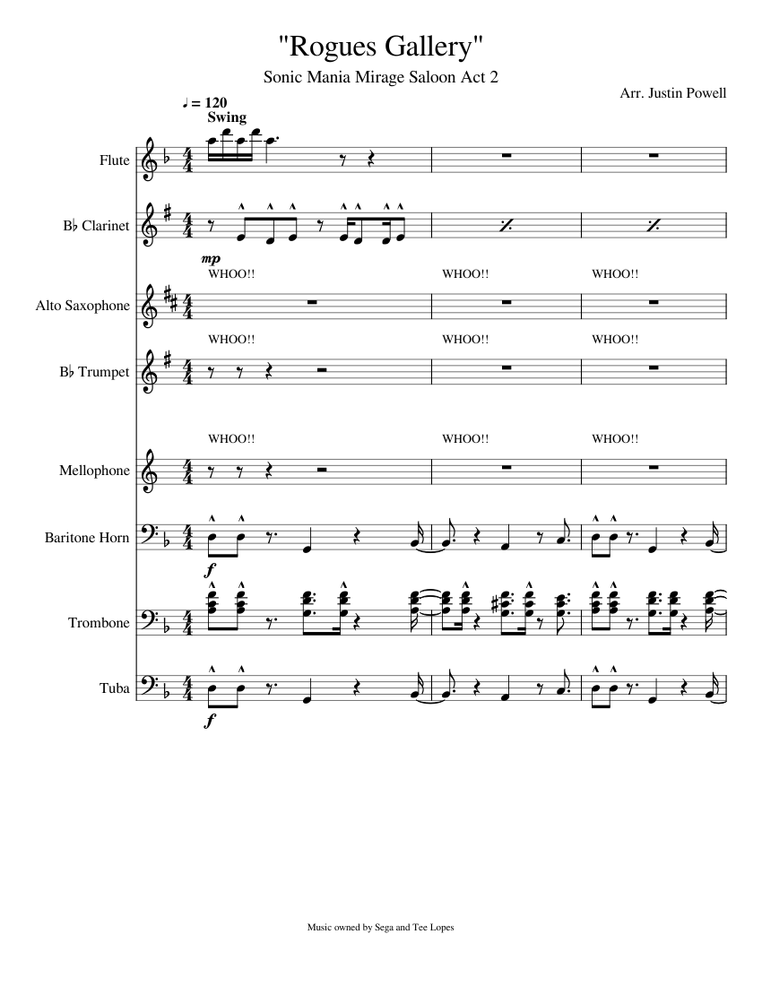 Rogues Gallery Sheet music for Trombone, Tuba, Mellophone, Flute & more ...