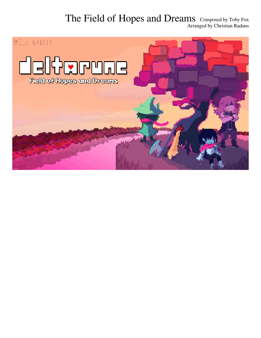 The Field of Hopes and Dreams (Deltarune) Sheet music for Piano, Celesta, Saxophone tenor, Crash ...