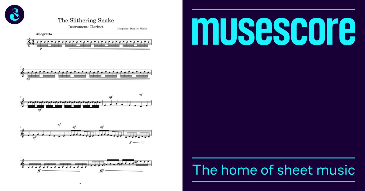 Snakes Way Sheet Music for Clarinet other (Solo) | MuseScore.com