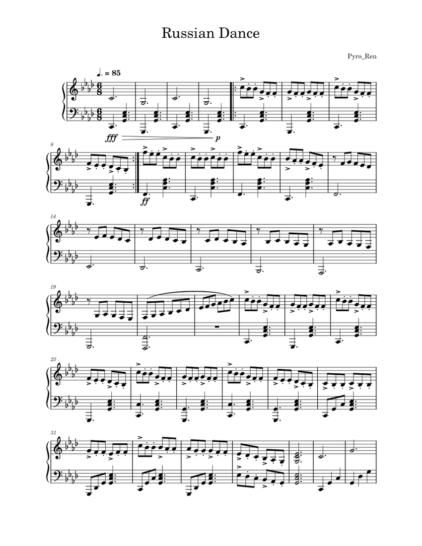 Russian_Dance Sheet music for Piano (Solo) | Musescore.com