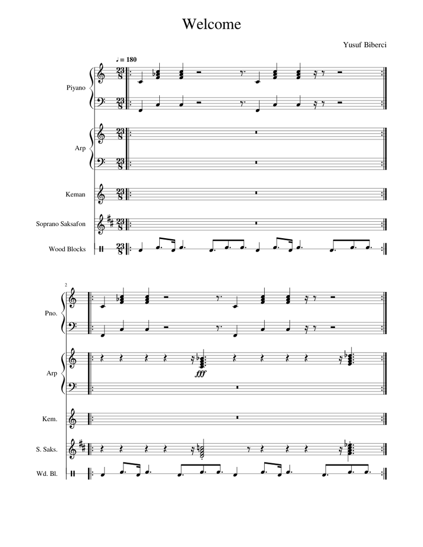 Welcome - piano tutorial