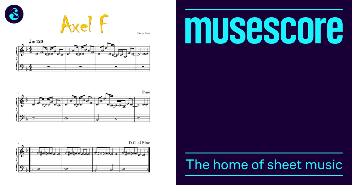 Crazy frog – Axel F Sheet music for Piano (Solo) Easy | Musescore.com